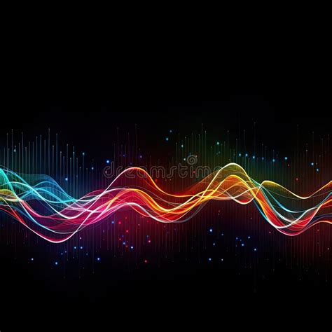 Colorful Sound Wave Music Lines Flowingabstract Wave Sound Wave Soundai Generated Stock