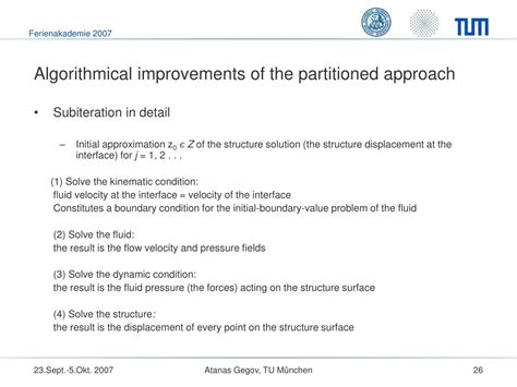 Ppt Partitioned Approach For Fluid Structure Interaction Fsi