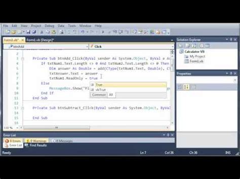 Visual Basic Tutorial Calculator Part YouTube