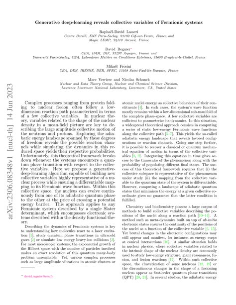 Pdf Generative Deep Learning Reveals Collective Variables Of