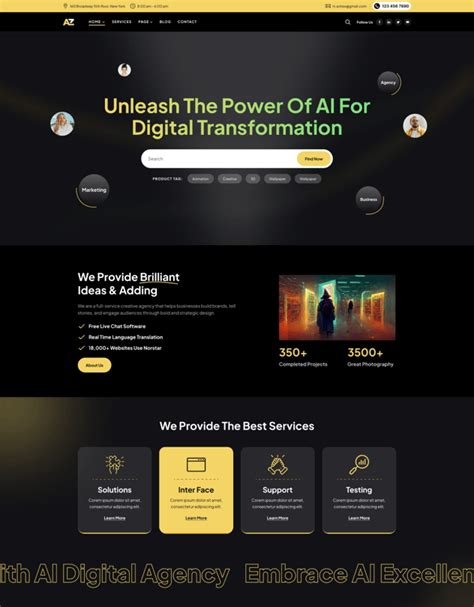 Aizan Artificial Neural Network Ai Html Template Site Templates
