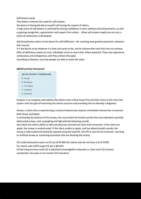 Ati Priority Setting Frameworks Cheat Sheet Edubirdie