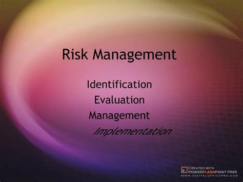 PPT Risk Management PowerPoint Presentation Free Download ID 71902