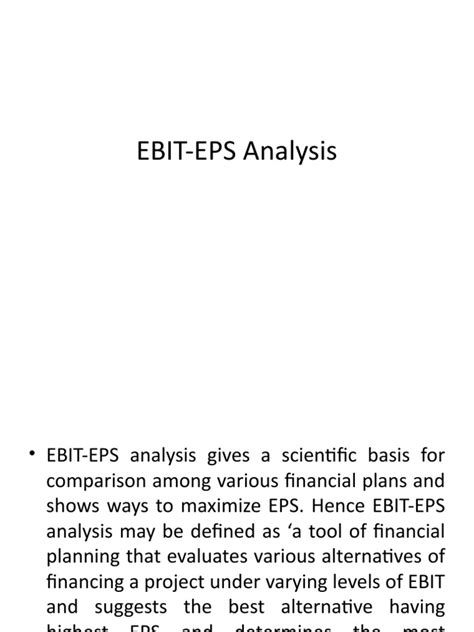 Ebit Eps Analysis Pdf