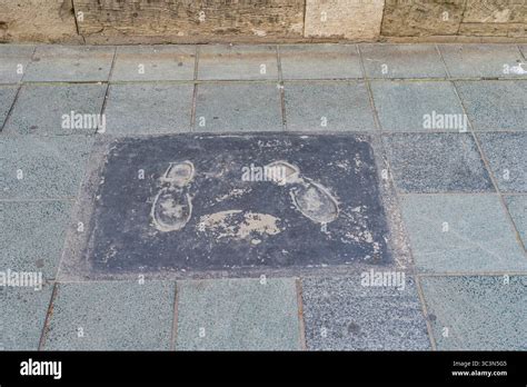 Footprints Mark The Spot In Sarajevo Where The Assassin Of The