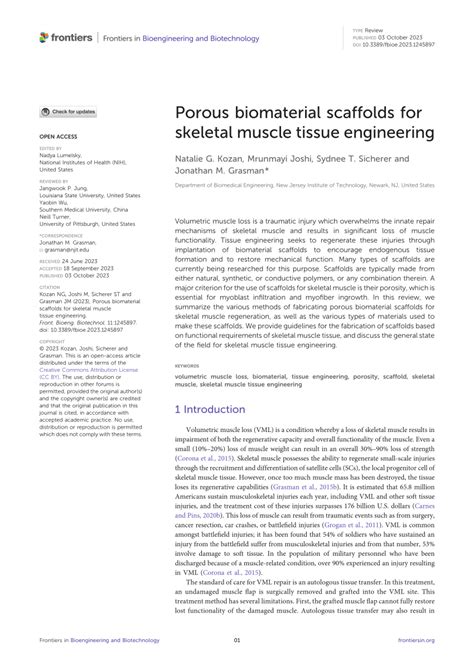 Pdf Porous Biomaterial Scaffolds For Skeletal Muscle Tissue Engineering