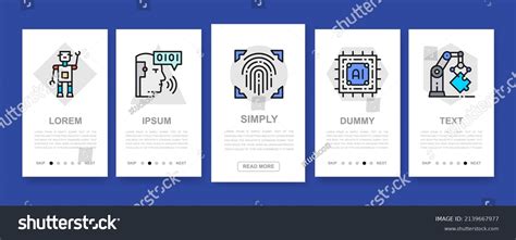 Set Artificial Intelligence Mobile App Screens Stock Vector Royalty Free 2139667977 Shutterstock