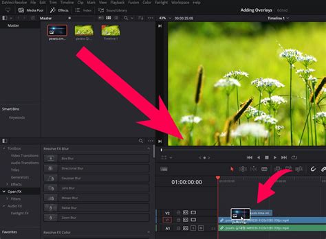 adding video overlays in davinci resolve 18 detailed tutorial edits 101