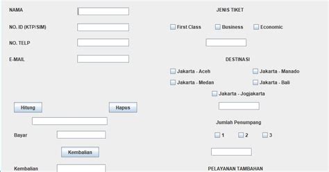 Stevén Marco Amata Sianipar Membuat Aplikasi Pemesanan Tiket Pesawat Menggunakan Java NetBean