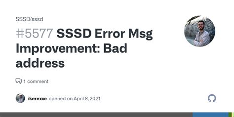 sssd error msg improvement bad address · issue 5577 · sssd sssd · github