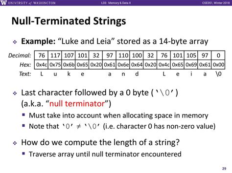 Memory Data And Addressing Ii Cse 351 Winter Ppt Download