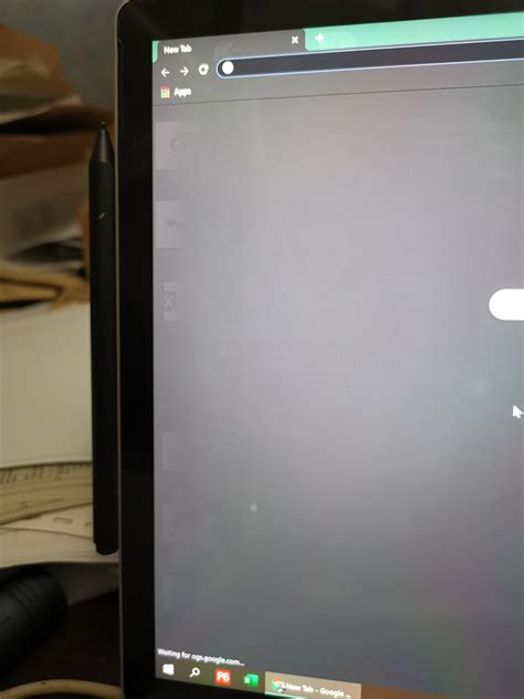 Left Side Of The Screen Is Somewhat Translucent Can See A Portion Of The Desktop R Surface
