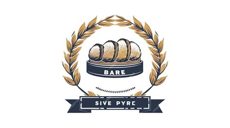 Premium Photo A Logo For A Bakery With A Loaf Of Bread In A Wreath