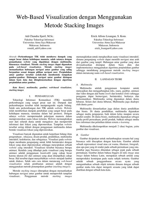 Pdf Web Based Visualization Dengan Menggunakan Metode Stacking Images