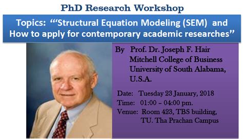 Phd Research Workshop “‘structural Equation Modeling Sem And How To