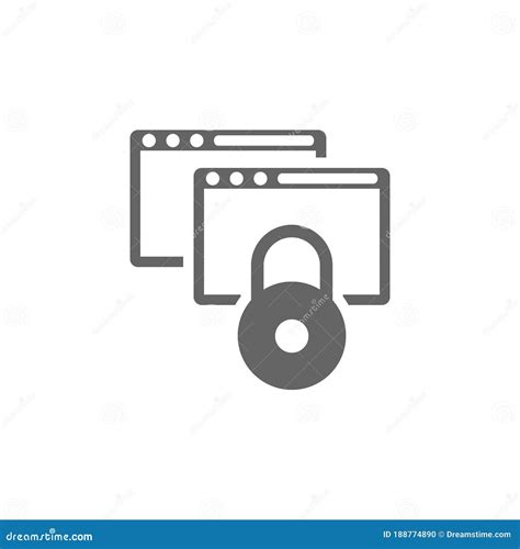 Data Encryption Locked Website Online Security Concept Ssl Protocol