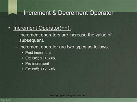 Operator In C Programming Pptx Programming Languages Computing