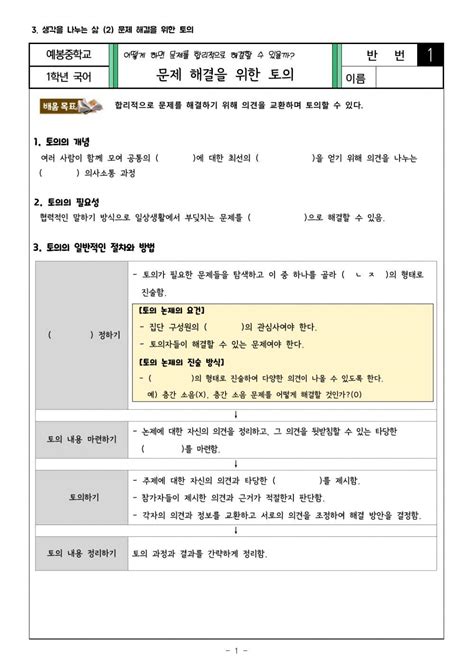 5996334 3단원 2 문제 해결을 위한 토의 토의의 개념 절차 유형