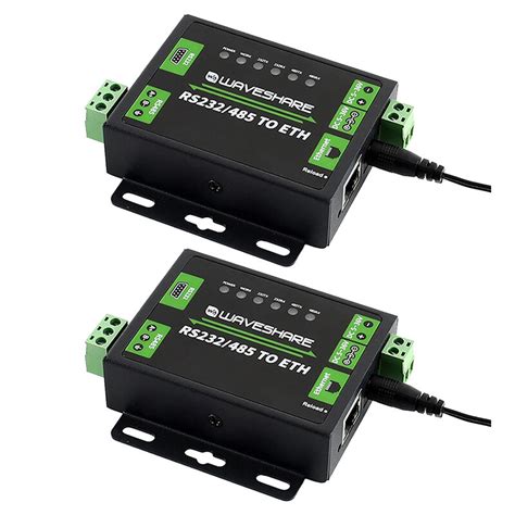 Waveshare 산업용 등급 양방향 투명 변속기 Rs232 Rs485 네트워크 포트 모듈 듀얼 직렬 포트 Eth Rj45 공영 방송