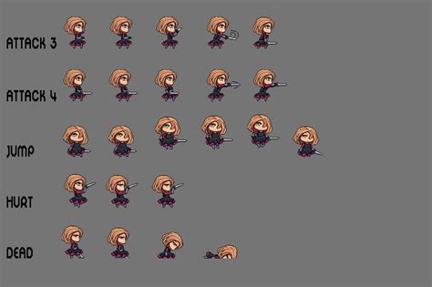 Free Fantasy Chibi Female Sprites Pixel Art By 2d Game Assets On Dribbble