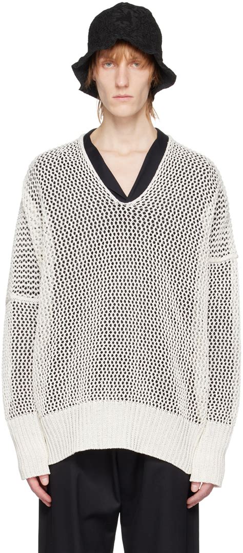 Sulvam White Crewneck Sweater Sulvam