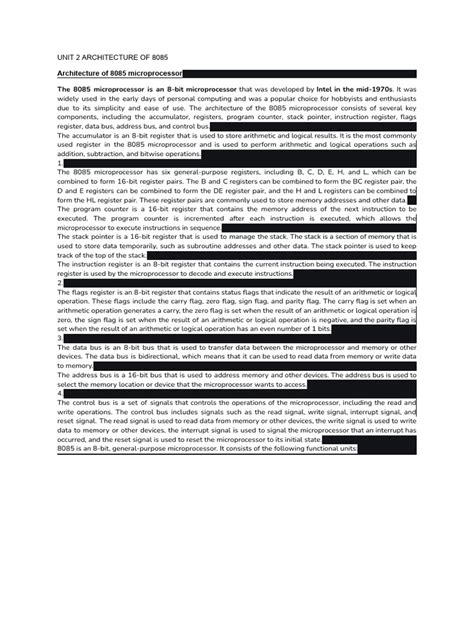 Unit 2 Microprocessor Pdf Central Processing Unit Integer Computer Science