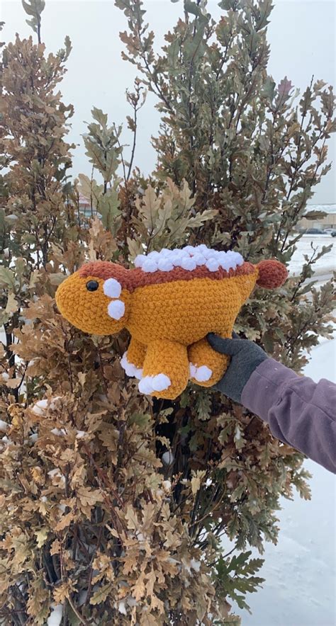 Custom Crochet Ankylosaurus Plush Bumpy Dino Plush Dinosaur Etsy