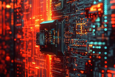 Digital Lock And Binary Code Art Stock Illustration Illustration Of
