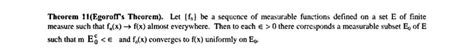 Solved Theorem 11 Egoroffs Theorem Let F Be A Sequence
