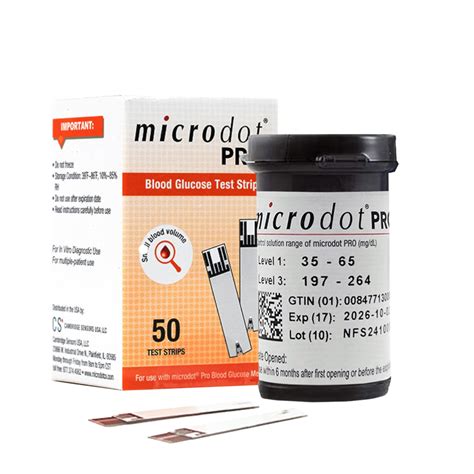 Microdot® Pro Glucometer Test Strips — Horizon Medical Products
