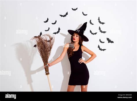 Portrait Of Mysterious Mistress Vampire Monster Curly Brunette L Stock Photo Alamy