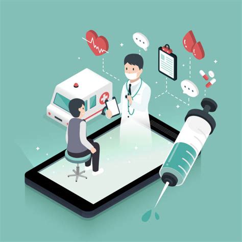 Royalty Free Telemedicine Patient Clip Art Vector Images