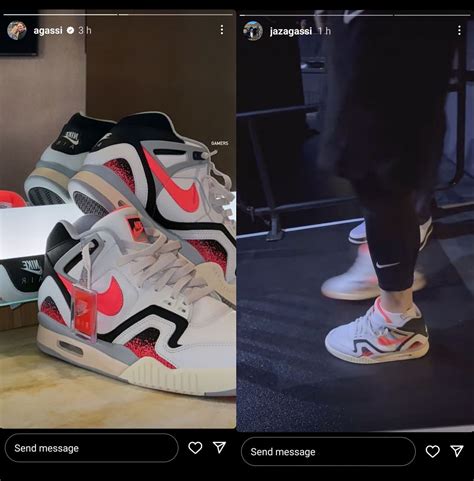 Andre Agassi And His Daughter Jaz Show Off His Iconic Nike Air Tech