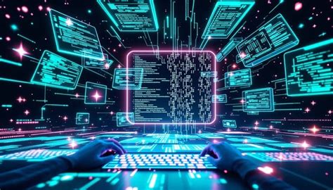 Free Neon Coding Matrix Image Download At Stockcake