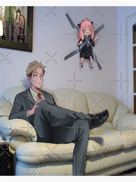 Spy X Family Anya And Loid Spy X Family Meme Framed Art Print For