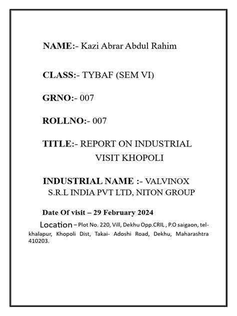 Industrial Project Pdf Innovation Automation