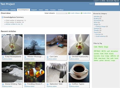 Redmine Knowledgebase 知识库管理插件 Redmine 中文站