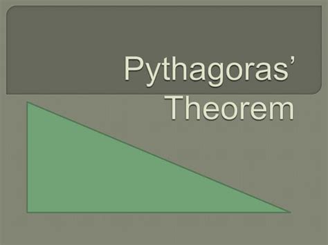 Pythagoras Theorem Ppt