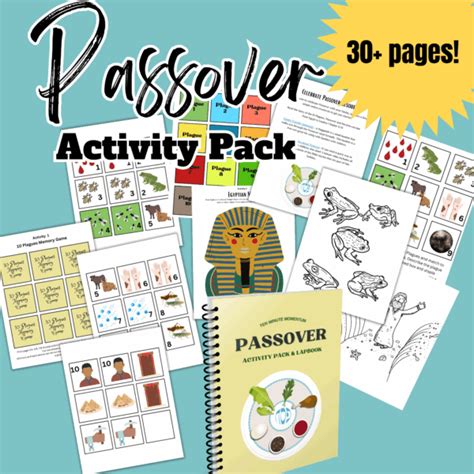 Passover Activity Pack And Lapbook 30 Pages