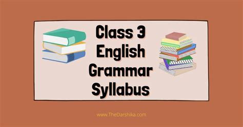 Class 3 English Grammar Syllabus 2025
