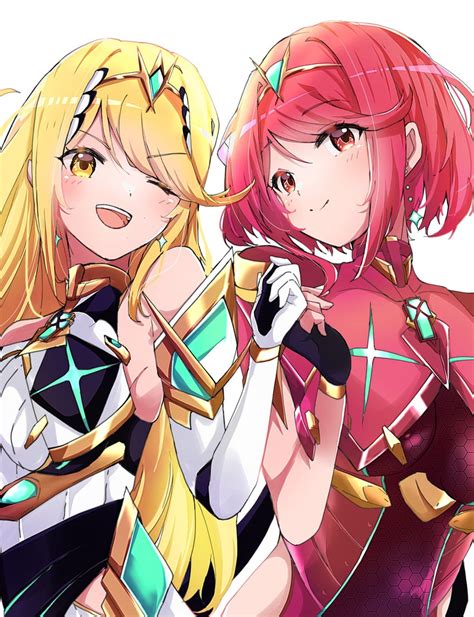 pyra and mythra (xenoblade chronicles and 1 more) drawn by cherubi_nbo ...