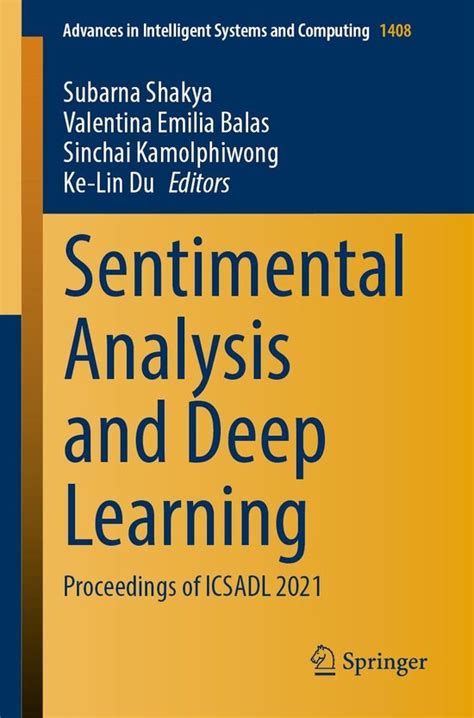 Advances In Intelligent Systems And Computing 1408 Sentimental