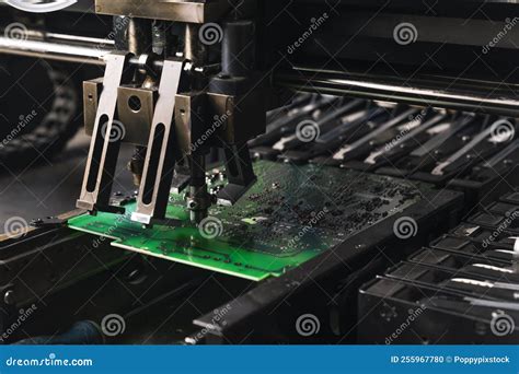 Close Up Shot Of Smd Surface Mount Device Working On Printed Circuit Board Pcb Assembling