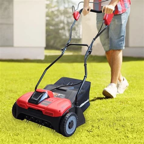 Rocwood Powerworks Cordless Battery Scarifier Lawn Rake Dethatcher No