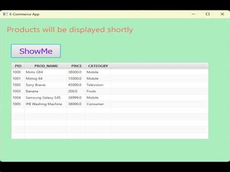 JavaFXTableView YouTube