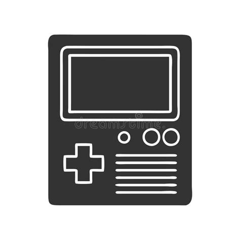 Retro Handheld Game Console Vector Illustration Gaming For Nostalgia Theme Stock Illustration