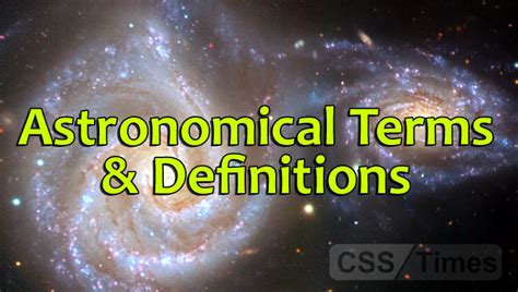Basic Astronomy Definitions Basic Astronomy Definitions