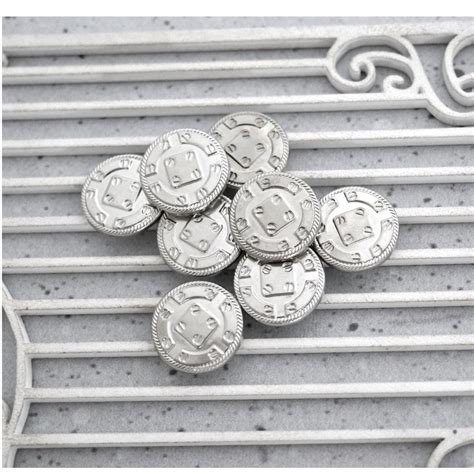 Circuit Board Buttons 15mm 5 8 Inch Silver Tone Metal Buttons W Screw Plate Tech Design