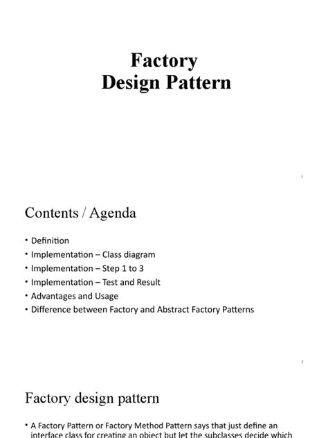 factory design pattern pdf class computer programming