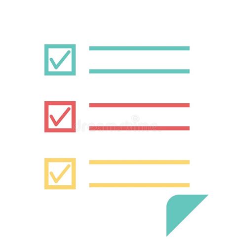 Checklist Color Isolated Vector Icon Editable Stock Vector Illustration Of Right Memo 124942682